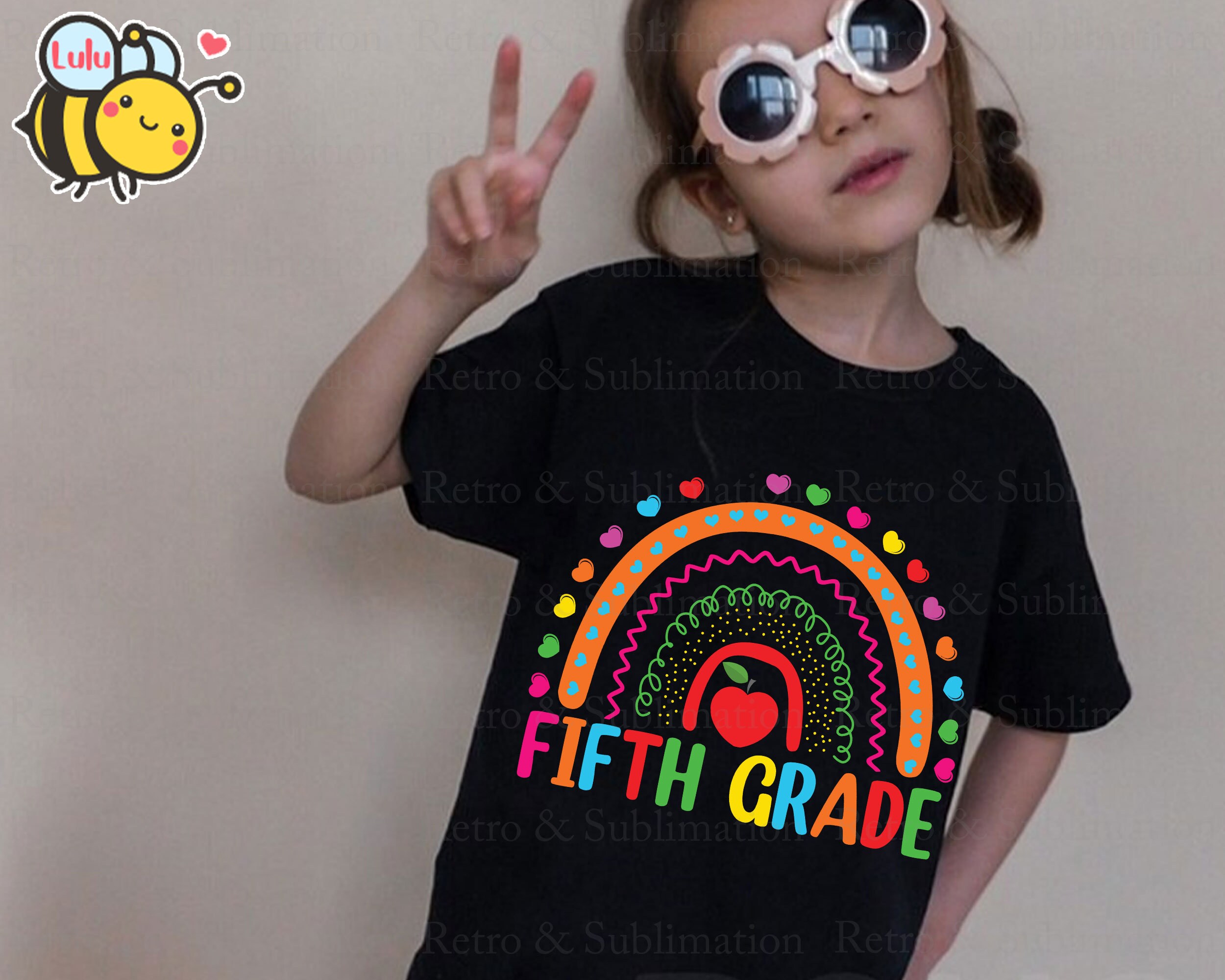 Fifth Grade Rainbow Svg, First Day of School Svg, Back to School Svg ...