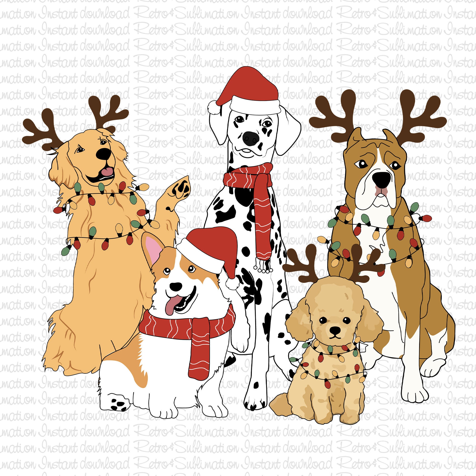 Dog Christmas Png, Dog Christmas Ornament, Merry Christmas, Funny Dog ...