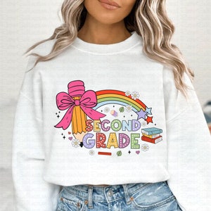 Second Grade Rainbow Svg, 2nd Grade Svg, Second Grade Teacher Svg ...