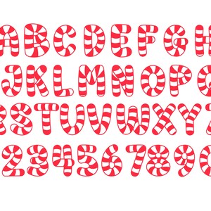 Christmas Candy Cane Alphabet Png, Christmas Alphabet Png, Christmas ...