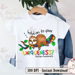 Uniqueness Sloth Autism Png ,autism Sloth Png, Autism Awareness Png ...