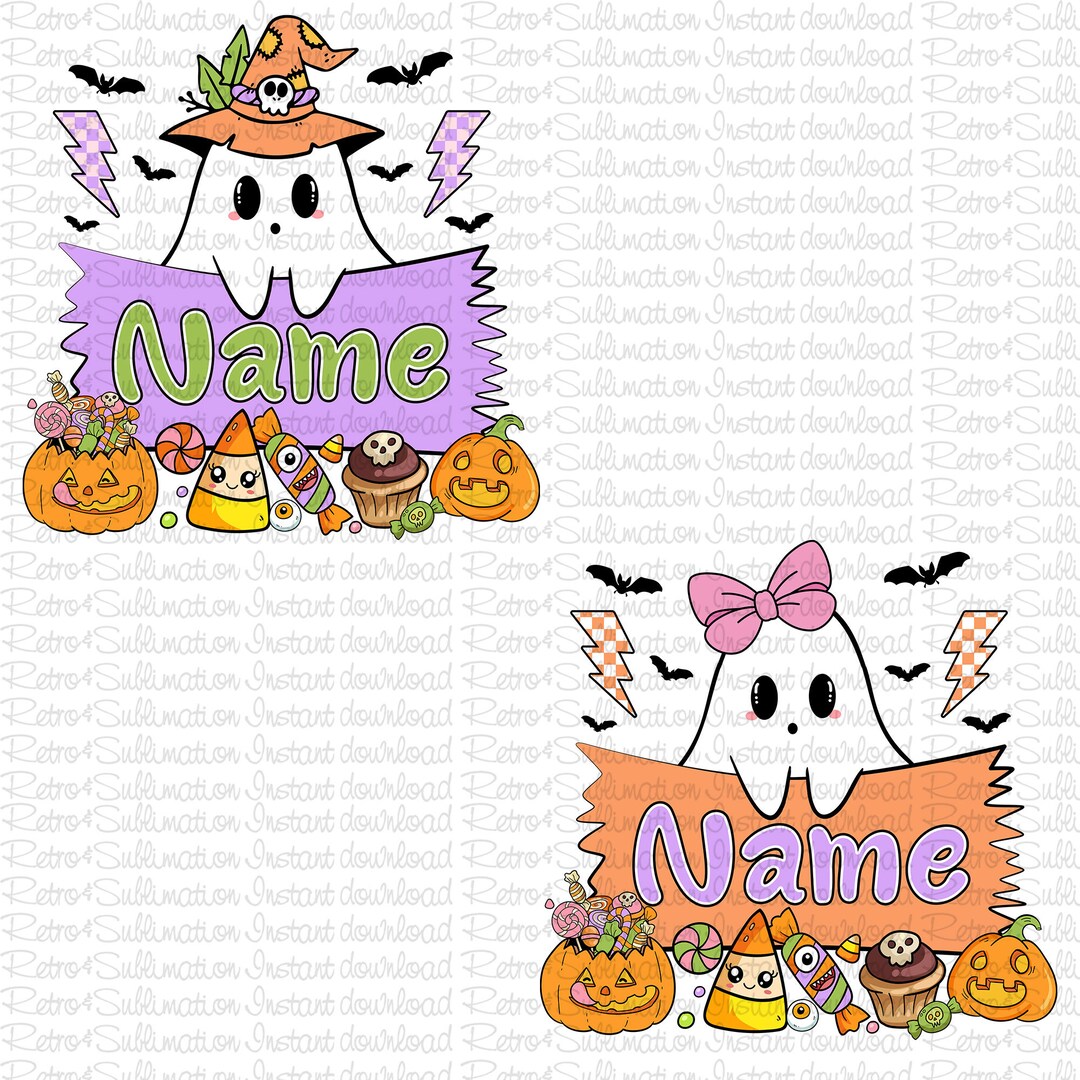 Personalized Boo Halloween Png, Custom Halloween Png, Halloween Kids ...