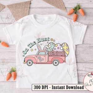 On the Hunt Png, Easter Png, Bunny Png, Happy Easter, Retro Png ...