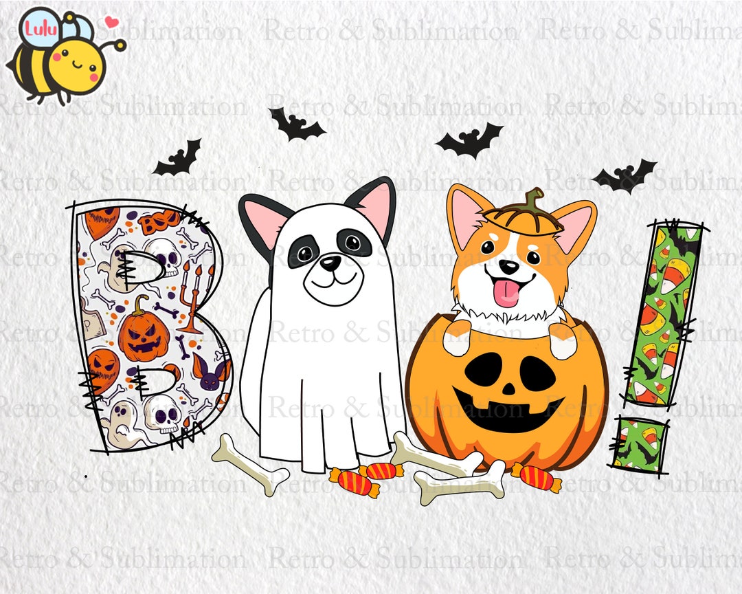 Funny Halloween Boo Dogs Ghost, Corgi Png, Halloween Dogs, Custom Dog ...