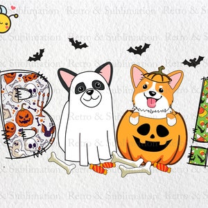 Funny Halloween Boo Dogs Ghost, Corgi Png, Halloween Dogs, Custom Dog ...