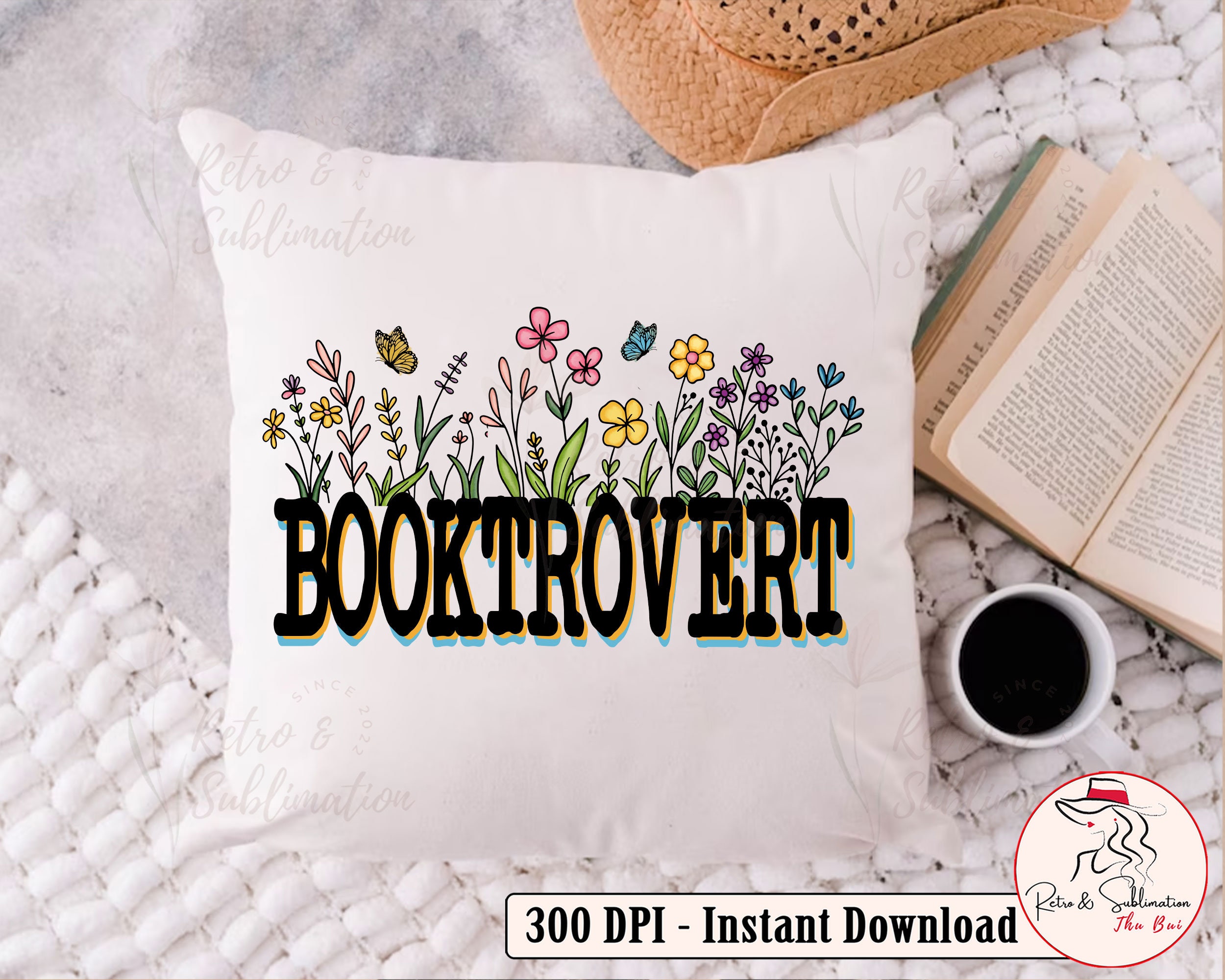 Booktrovert Png Reading Png Books Png Teacher Png Floral - Etsy
