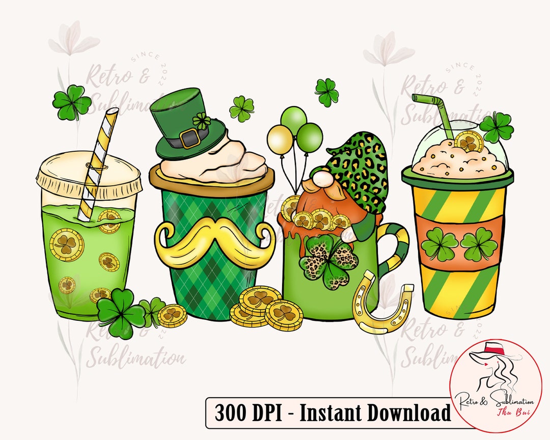 St Patricks Day, Coffee Png, Gnome Png, Leopard Png, Holiday Png, Saint ...
