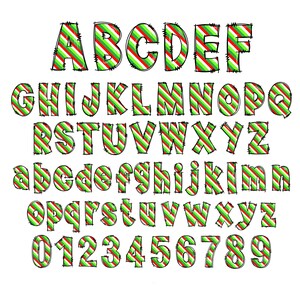 Christmas Alphabet Png Bundle, Christmas Letters Numbers Clipart Santa ...