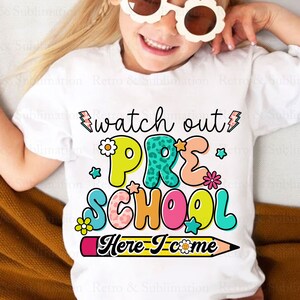 Back to School Png Bundle, Watch Out Kindergarten Here I Come Png, 1st ...