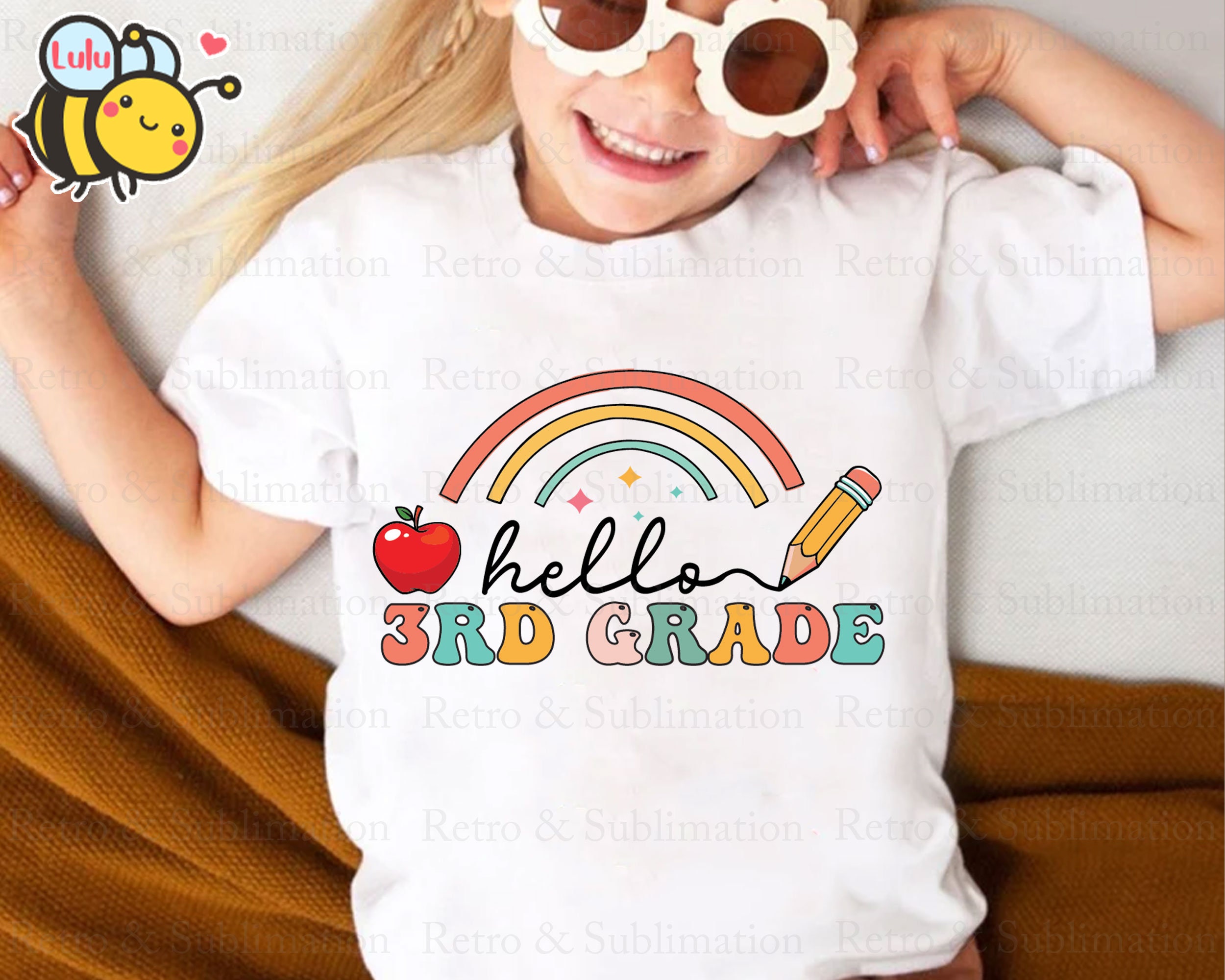 Hello 3rd Grade Rainbow Svg, First Day of School Svg, Back to School ...