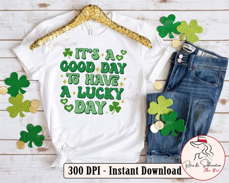 Retro St Patricks Day Png St Patricks Day Lucky Vibes St - Etsy