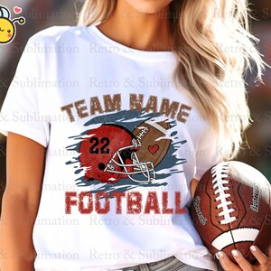 Custom Team Name Png, Sports Team Design, Personalized Football Png ...