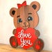 Personalized Teddy Bear With Heart SVG Laser Cut, Valentines Day Gift ...