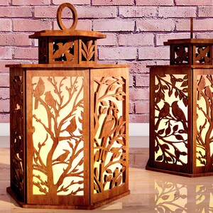 Cardinal Bird Candle Holder Laser Cut, Cardinal Lamp Night Svg Laser ...