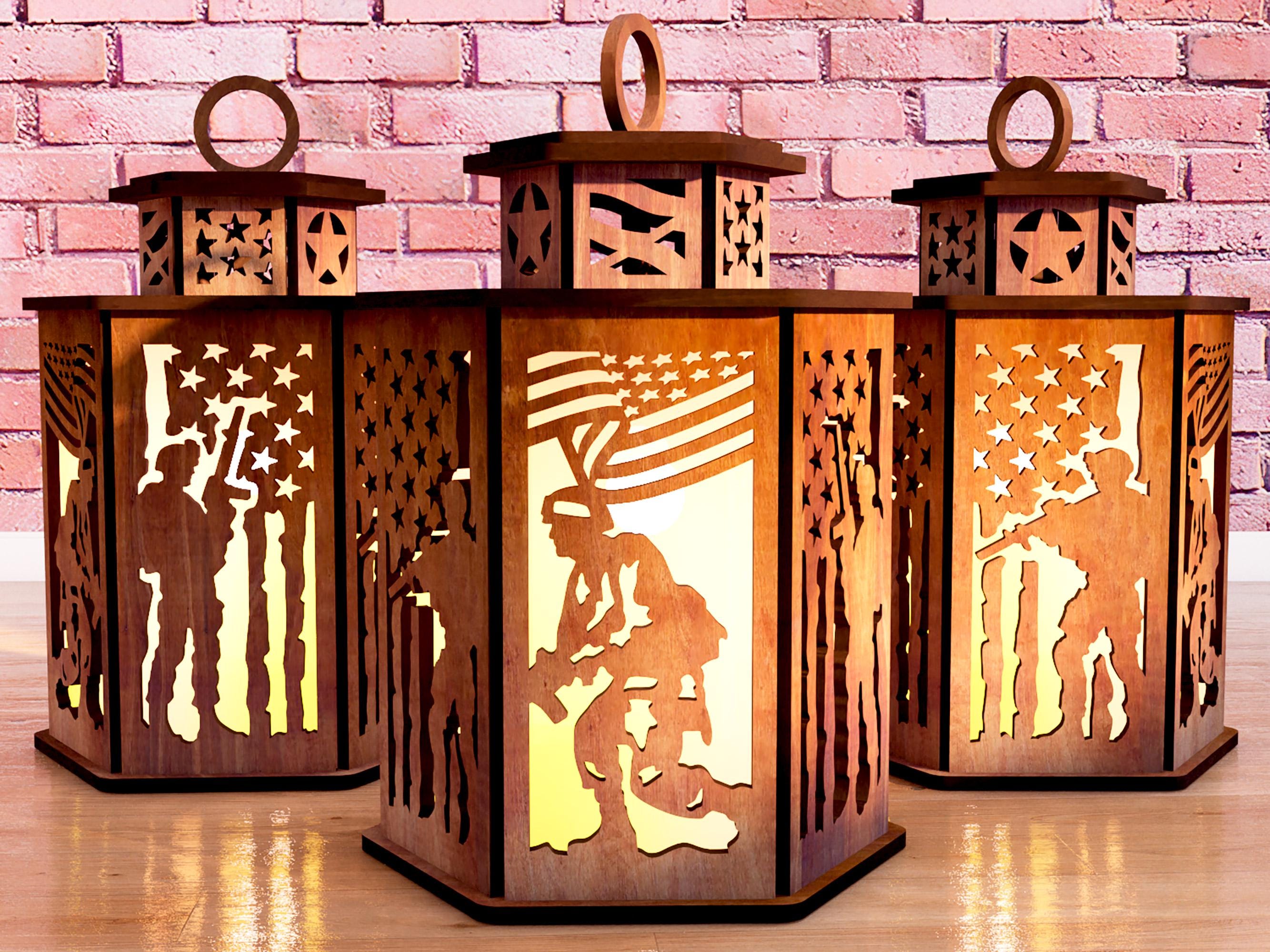 US Soldier Candle Holder Laser Cut, Soldier Lamp Night Svg Laser Cut - Etsy