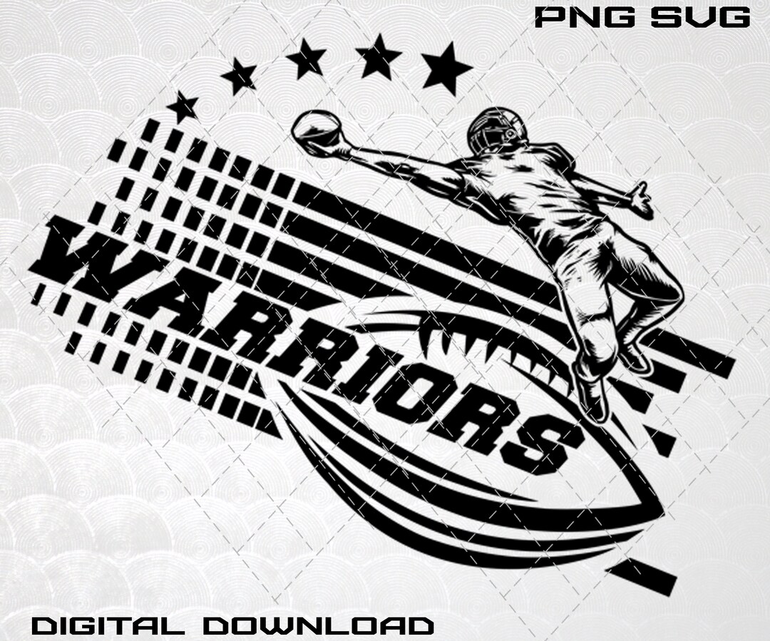 Warriors Football Svg - Etsy