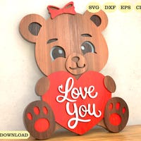 Valentines Svg Bundle, Valentine Bear Svg, Valentines Animals, Love ...