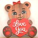 Personalized Teddy Bear With Heart SVG Laser Cut, Valentines Day Gift ...