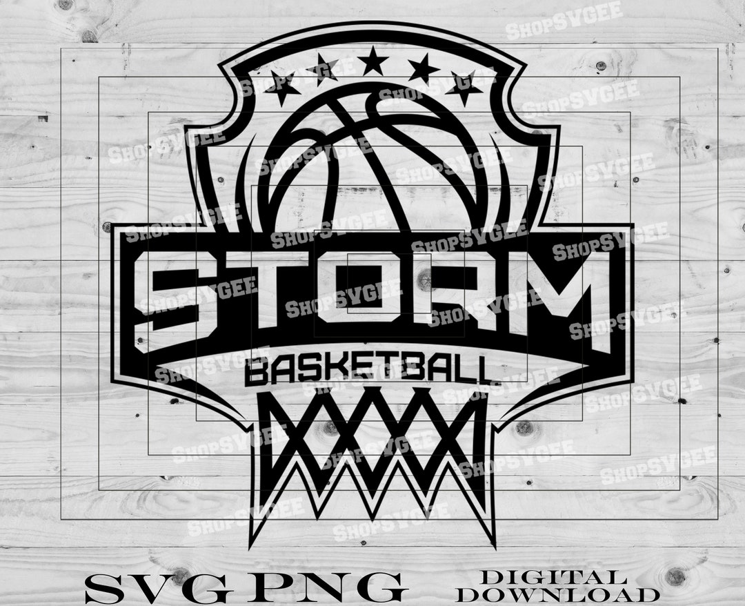 Storm Basketball Svg - Etsy