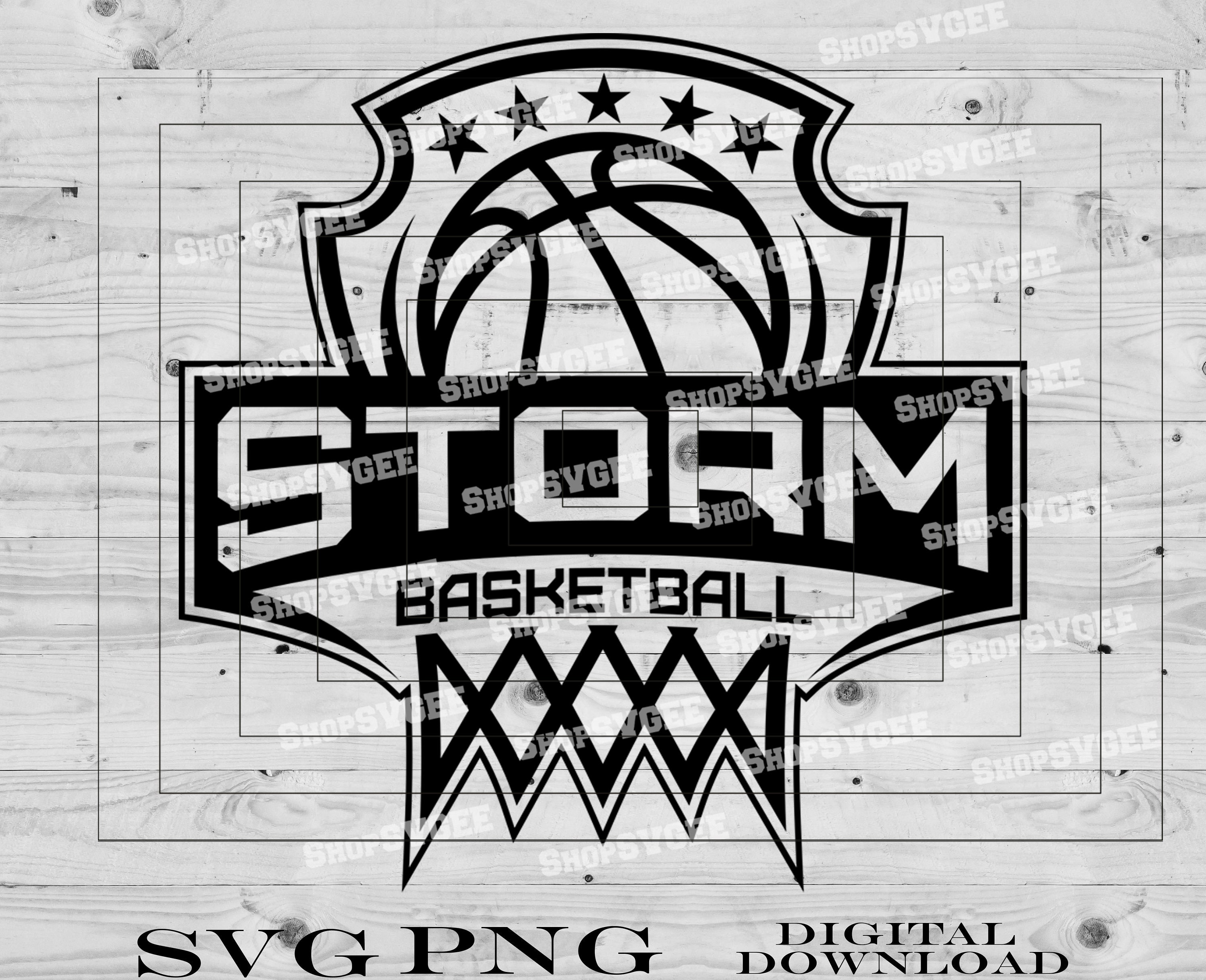 Storm Basketball Svg - Etsy