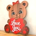 Personalized Teddy Bear With Heart SVG Laser Cut, Valentines Day Gift ...