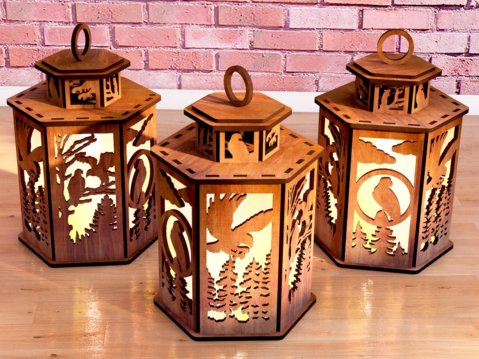 Eagle Lamp Night Svg Laser Cut - Etsy