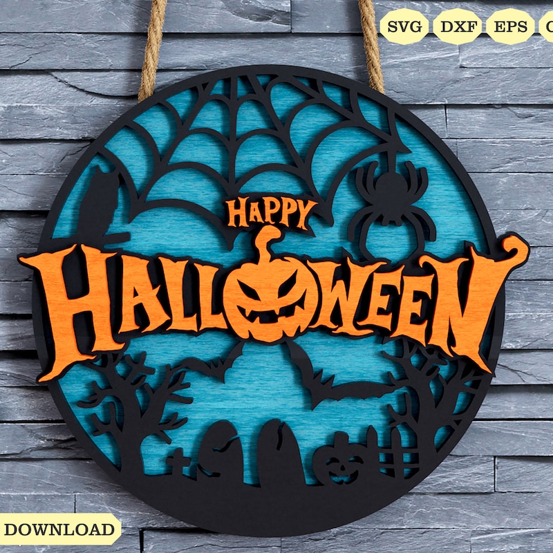 Halloween Door Hanger - Etsy