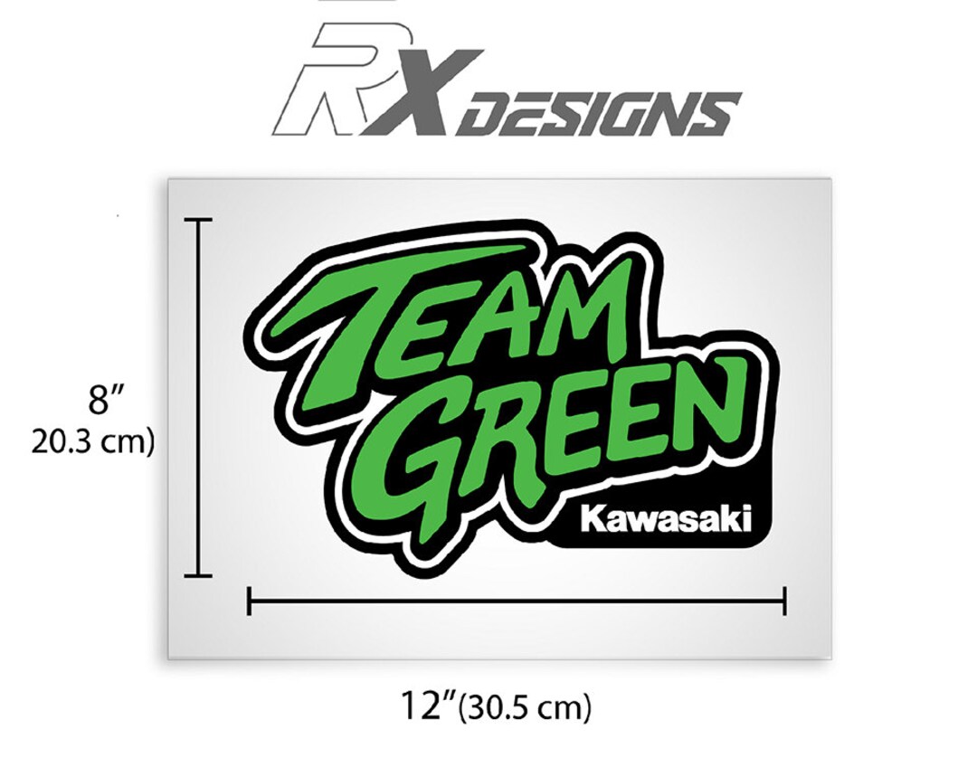 Kawasaki Team Green Sticker Racing Decal Laminated - Etsy