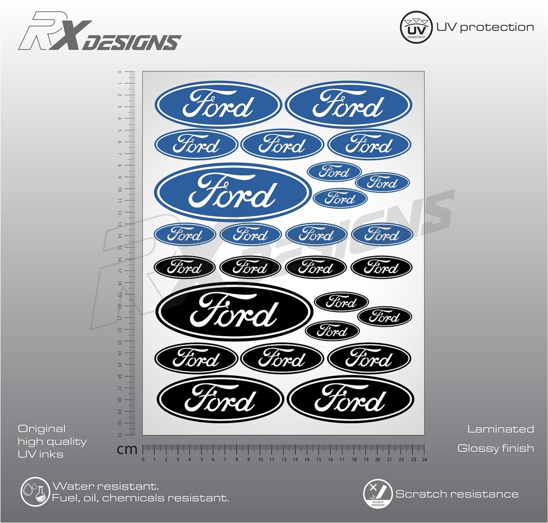 Ford Stickers Set Ford Stickers Decals Laminated - Etsy