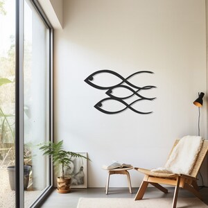 Charming Fish Aesthetic, Metal Wall Decor, Ocean Inspired Cute Fishes ...
