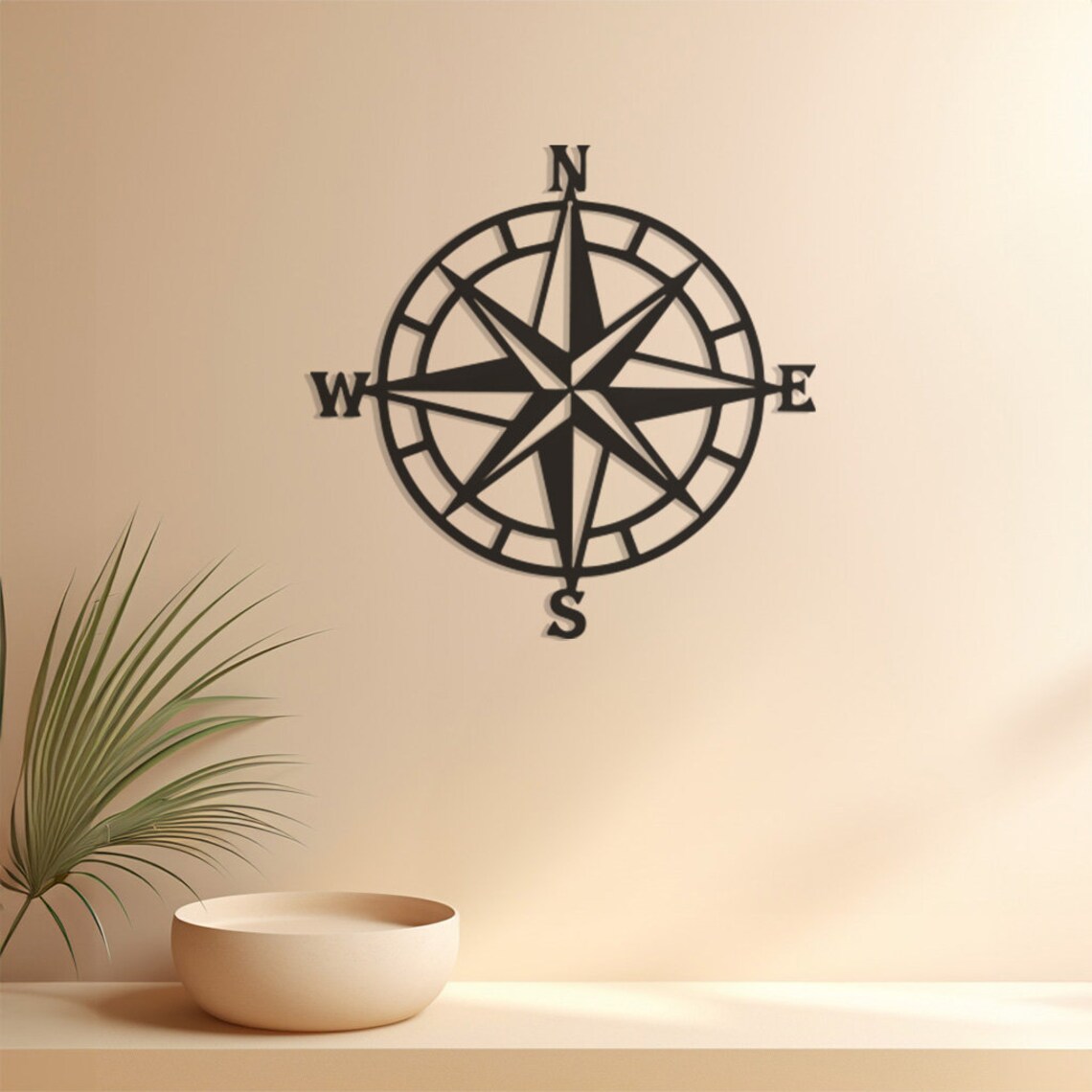 Compass Metal Wall Art, Polaris Star Inspired, North Star Design ...