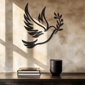 Bird Metal Wall Art,dove Inspired Design,peaceful Home Decor,elegant ...