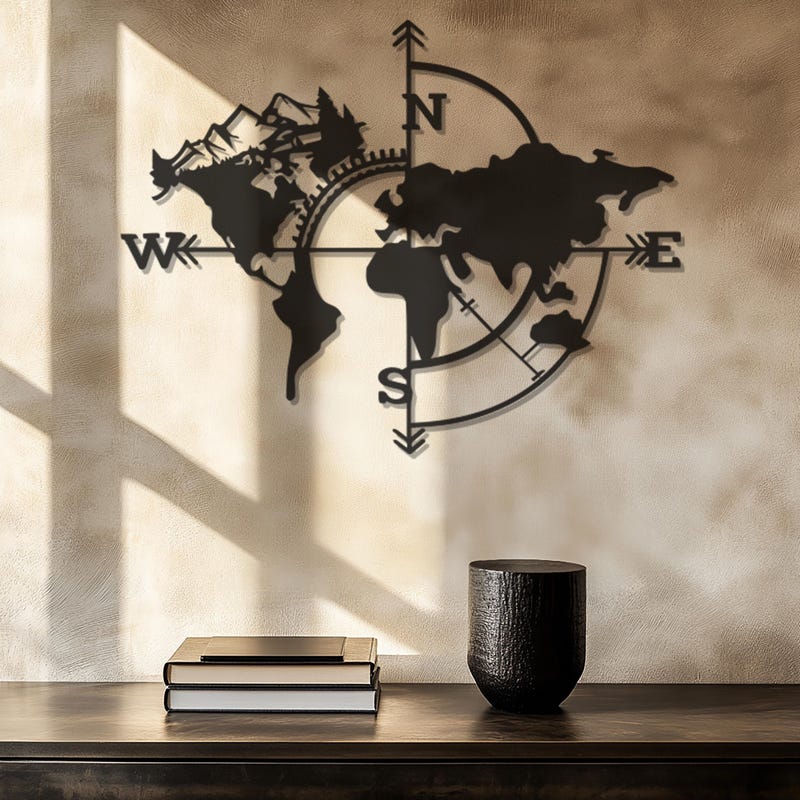 Compass Wall Art - Etsy