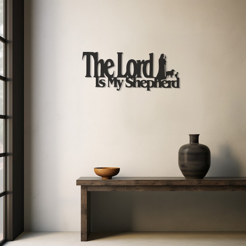 The Lord is My Shepherd Metal Wall Art: Religious Home Decor - Etsy