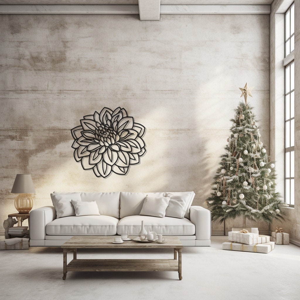 Lotus Flower Metal Wall Art, Handmade Botanical Decor for Home or ...