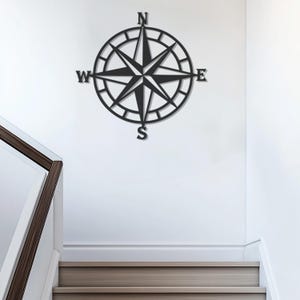 Compass Metal Wall Art, Polaris Star Inspired,north Star Design ...
