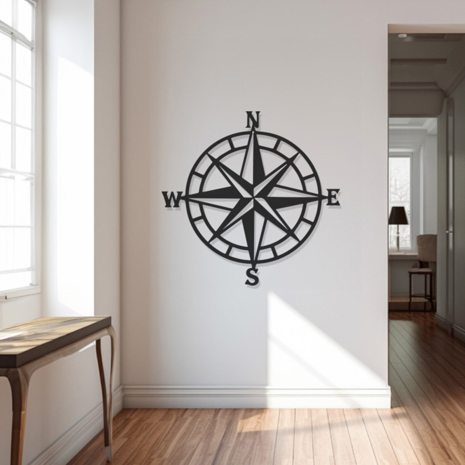Compass Metal Wall Art, Polaris Star Inspired, North Star Design ...