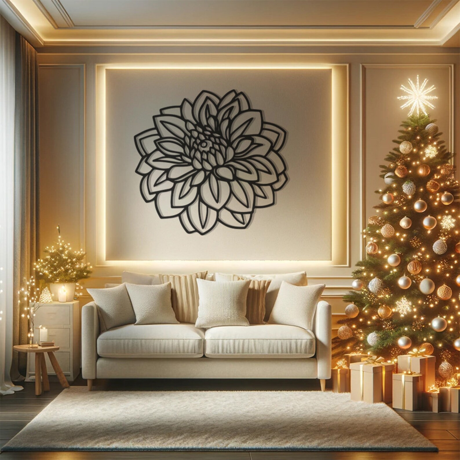 Lotus Flower Metal Wall Art, Handmade Botanical Decor for Home or ...