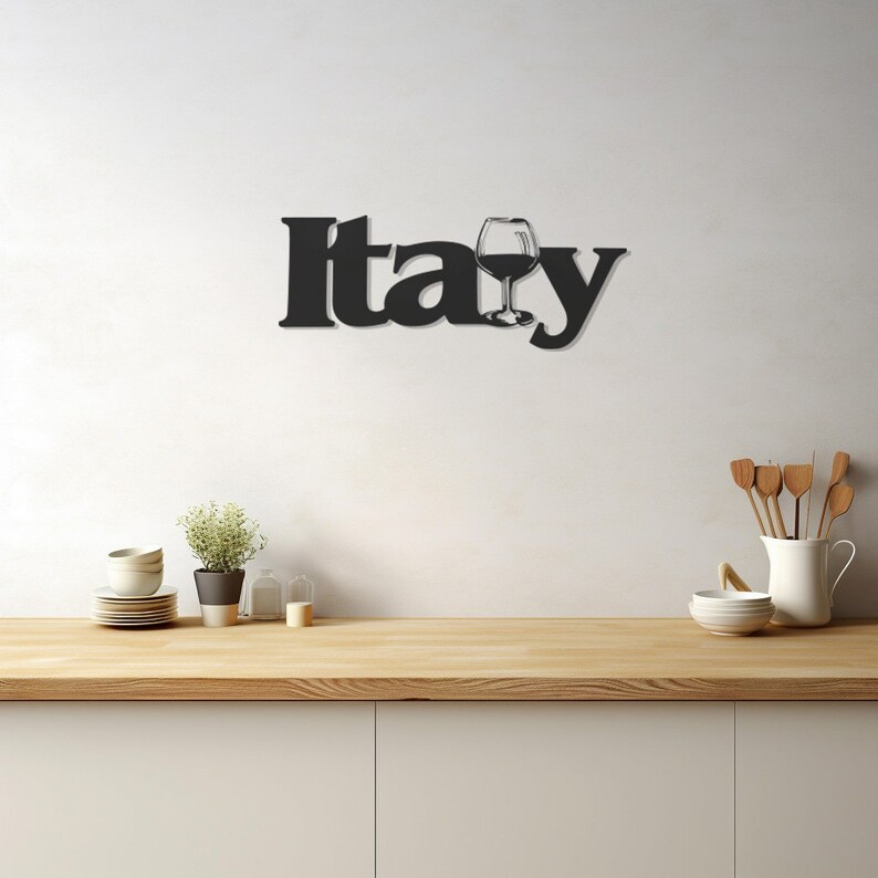 Italy Wine Metal Wall Art, Elegant Home Decor, Culinary Accentnew Year ...