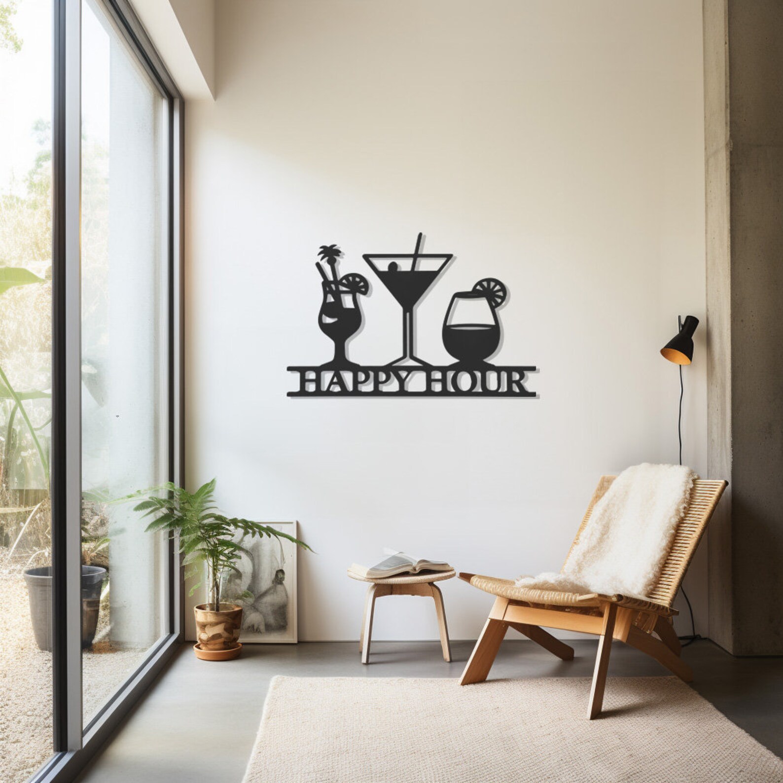 Happy Hour Metal Wall Art, Cocktail Hour Decor,cheers to Good Times ...