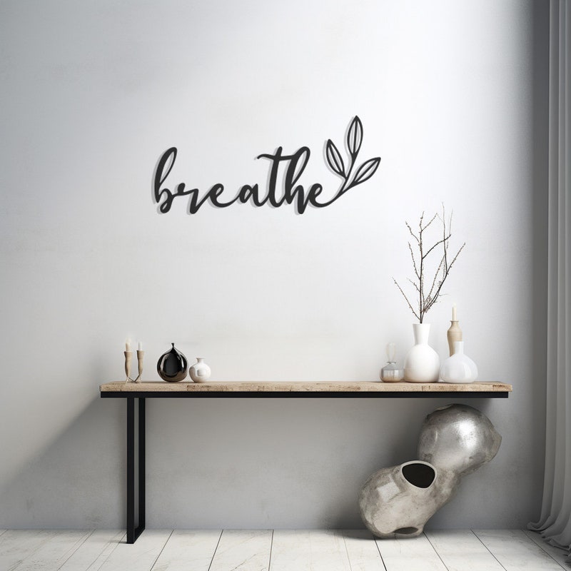 Just Breathe Sign - Etsy