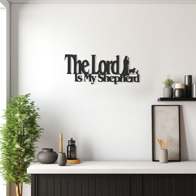 The Lord is My Shepherd Metal Wall Art: Religious Home Decornew Year's ...