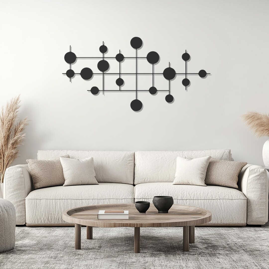 Geometric Wall Art, Modern Luxury Style Home Decor, Circle and Square ...