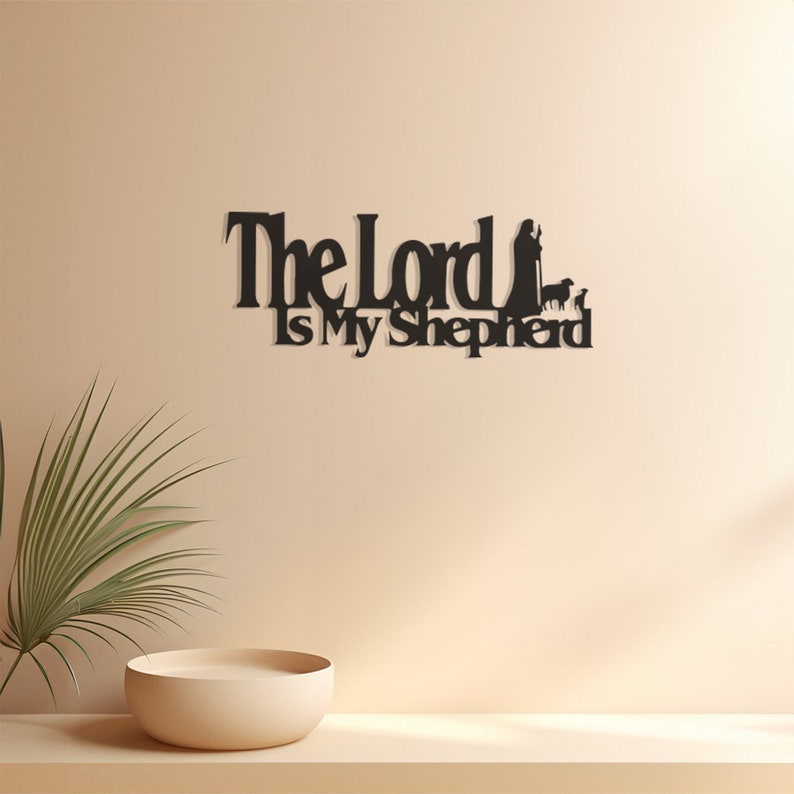 The Lord is My Shepherd Metal Wall Art: Religious Home Decor - Etsy