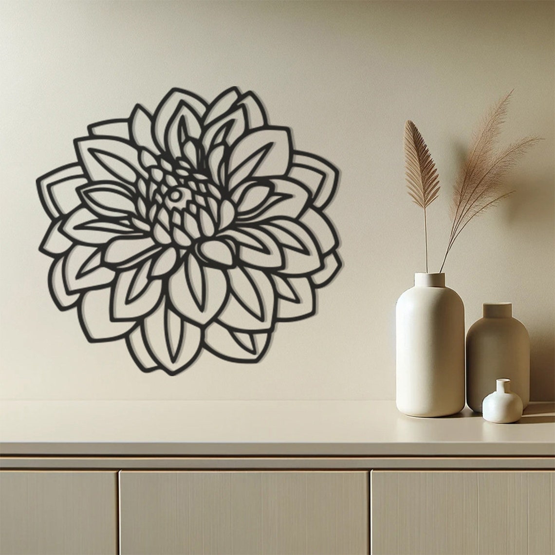 Lotus Flower Metal Wall Art, Handmade Botanical Decor for Home or ...