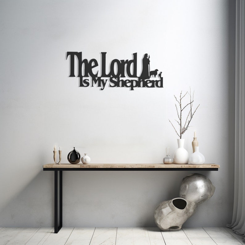 The Lord is My Shepherd Metal Wall Art: Religious Home Decornew Year's ...