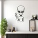 Alien Design Metal Wall Art, Peace Sign Alien Decor, Extraterrestrial ...