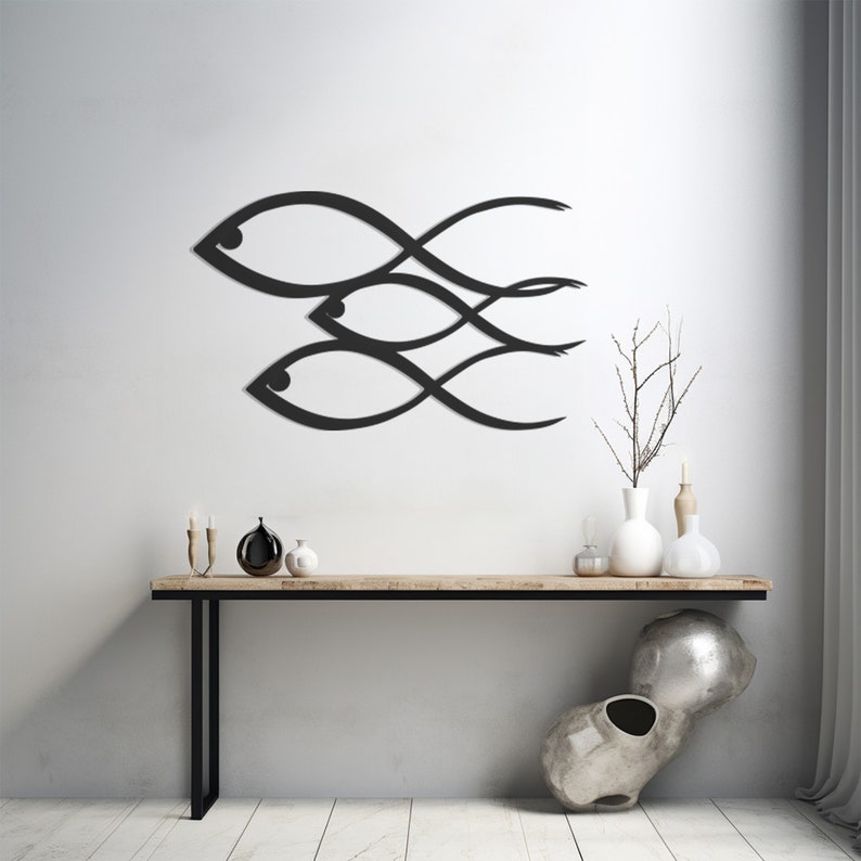Charming Fish Aesthetic, Metal Wall Decor, Ocean Inspired Cute Fishes ...