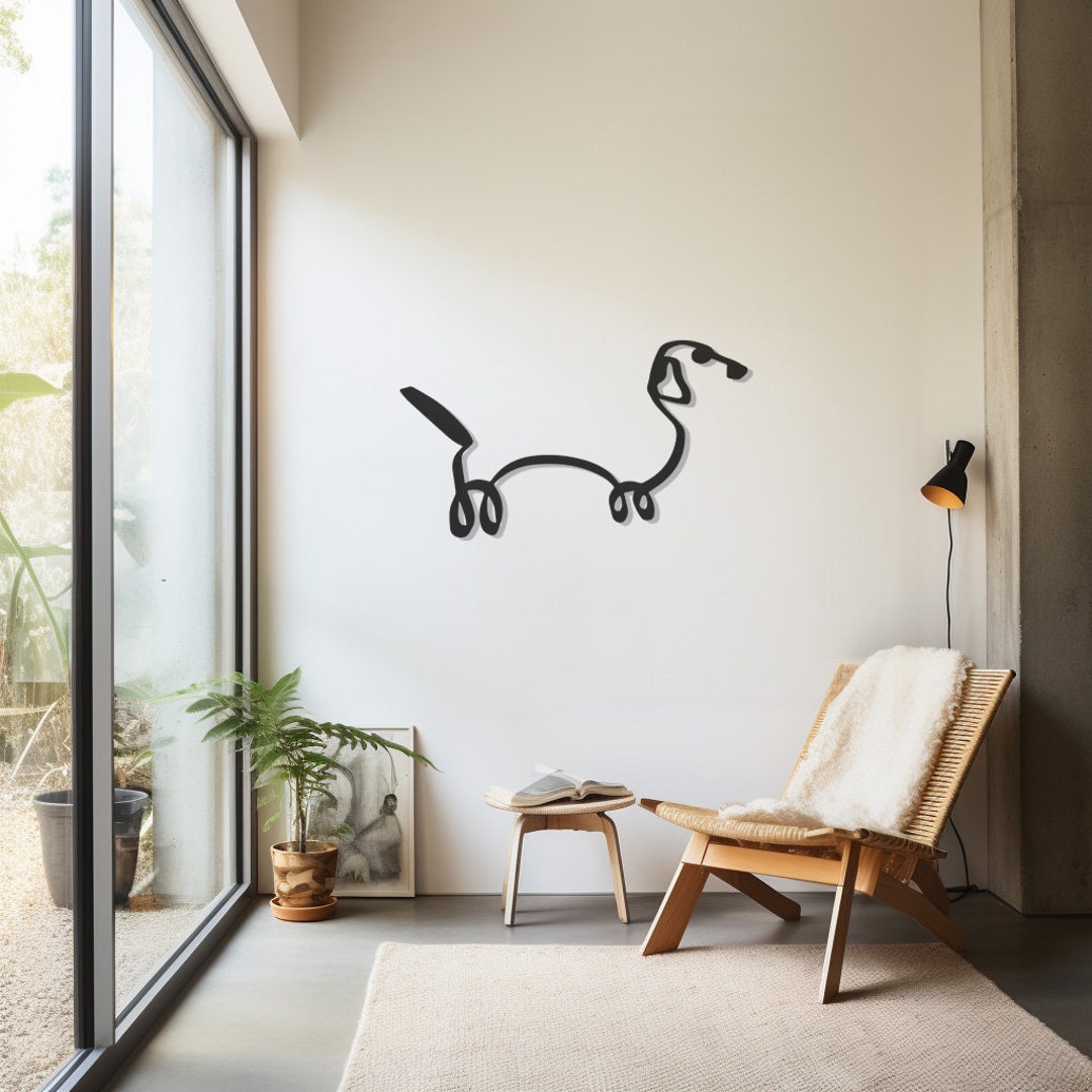 Dachshund Dog Metal Wall Art, Wiener Dog Decor, Pet Lover Wall Hanging ...