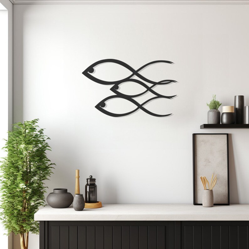 Charming Fish Aesthetic, Metal Wall Decor, Ocean Inspired Cute Fishes ...